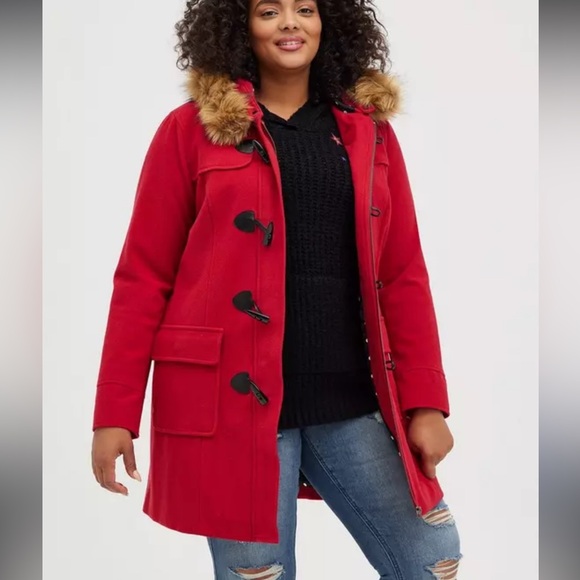 Tommy Hilfiger | Jackets & Coats | Tommy Hilfiger Red Hooded Wool ...